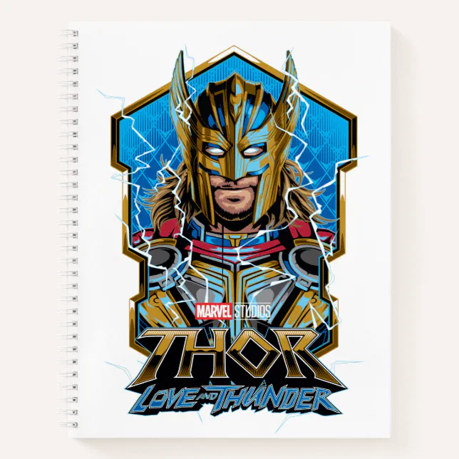 Golden Armor Thor Love and Thunder Graphic Notebook | Zazzle