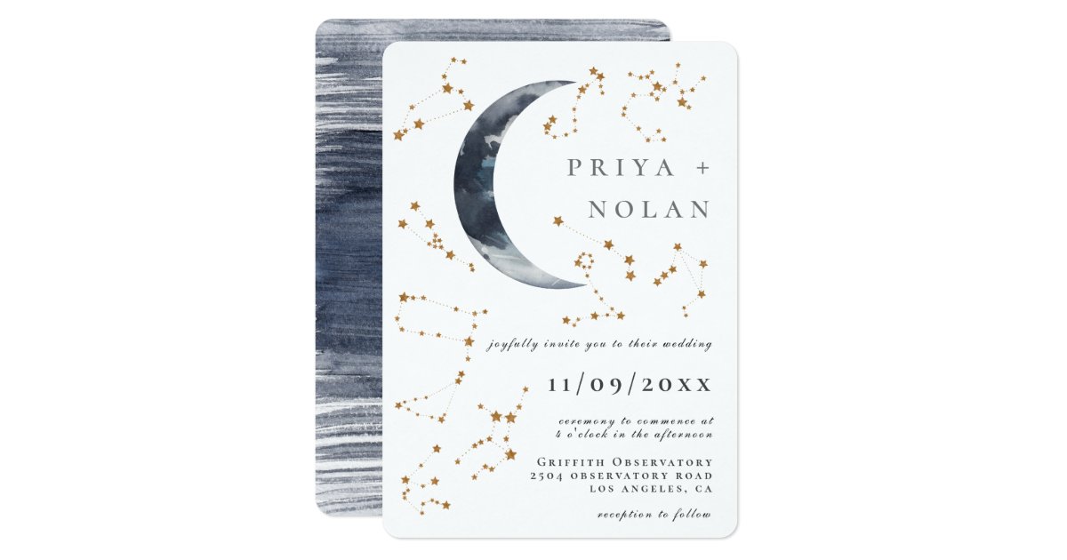 Golden Astrology Wedding Invitation | Zazzle.com