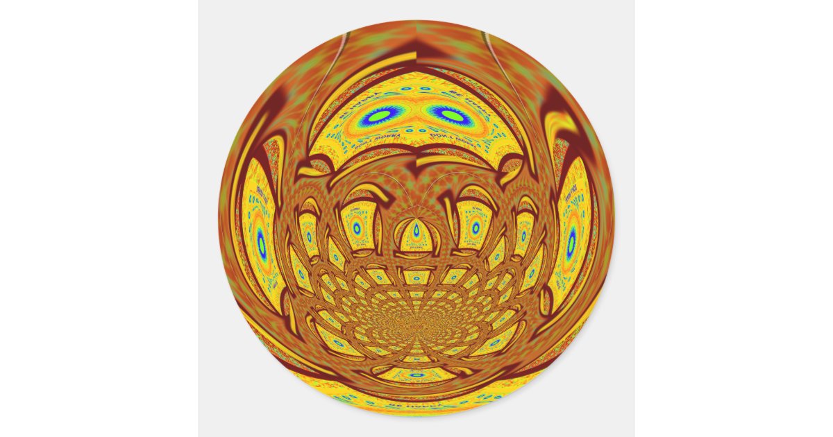 Golden Baseball Glove Classic Round Sticker Zazzle