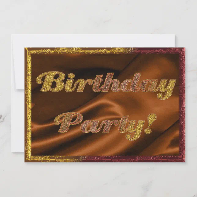 Golden Birthday Party Invitation | Zazzle