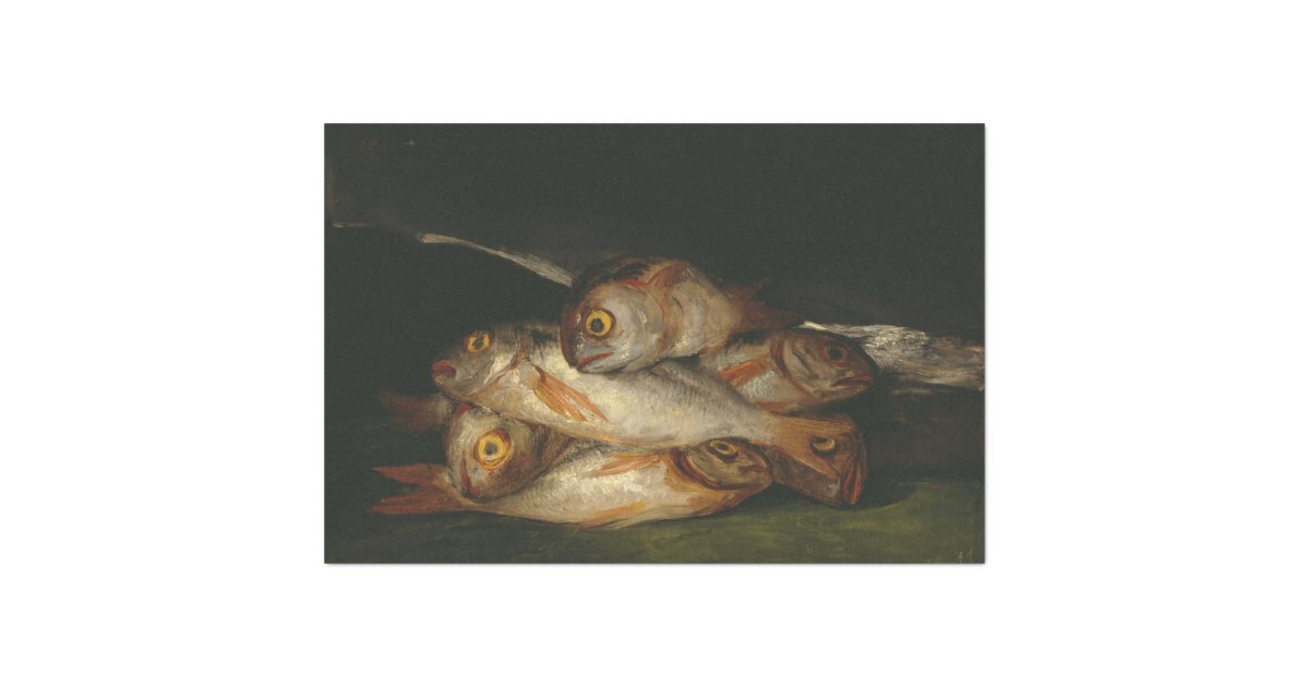 Golden Bream Fish (Still Life) (Francisco de Goya) Tissue Paper | Zazzle