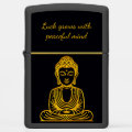 Golden Buddha in Peaceful Pose Zippo Lighter | Zazzle