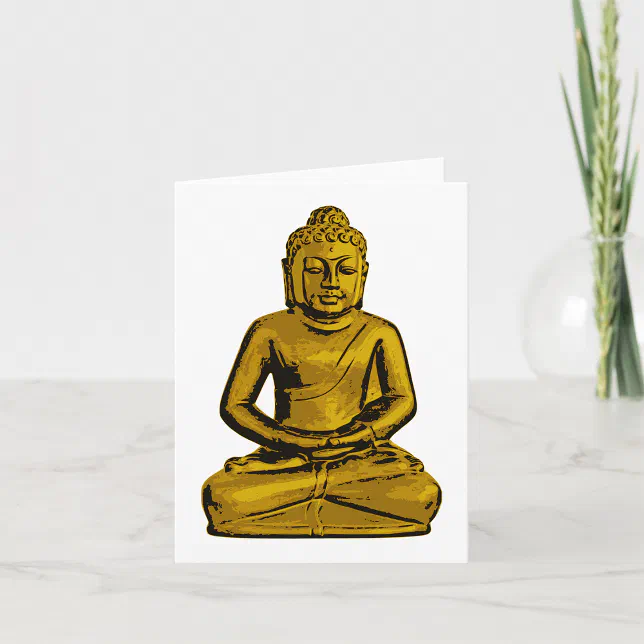 Golden Buddha Note Cards | Zazzle