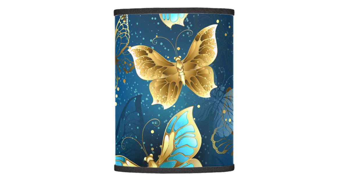 Golden butterflies lamp shade | Zazzle