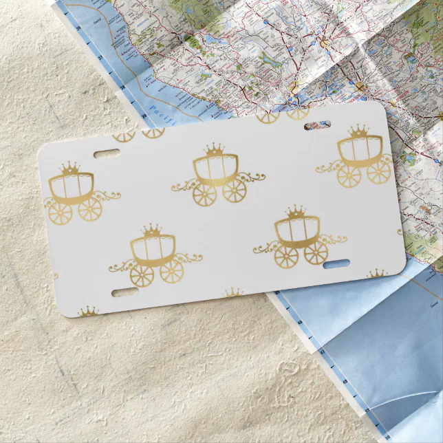 Golden Coaches Cinderella Princess Royal Magic License Plate | Zazzle