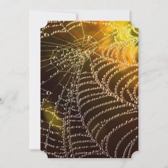Golden Cobweb Halloween Wedding Invitation | Zazzle