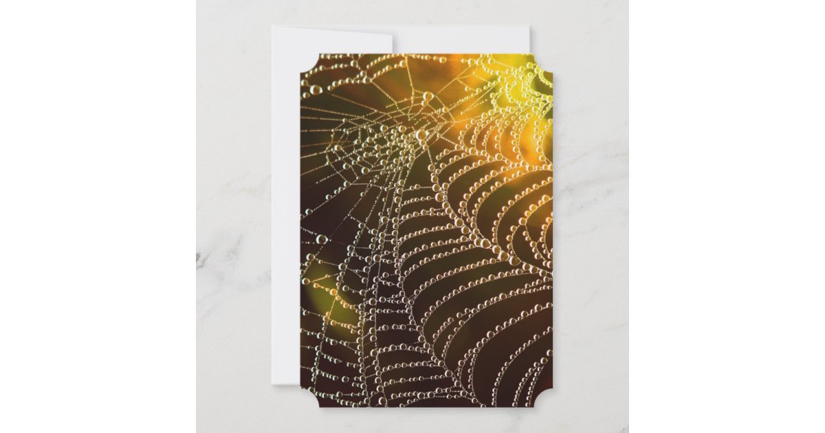 Golden Cobweb Halloween Wedding Invitation | Zazzle