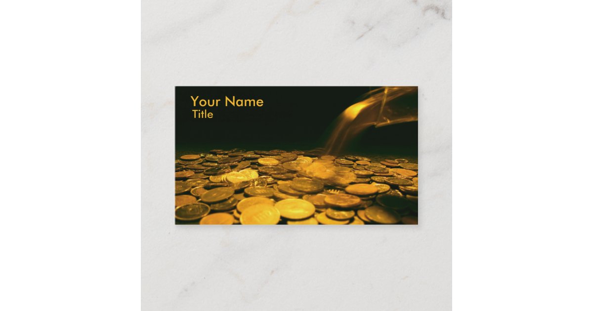 Golden Coin Business Card | Zazzle