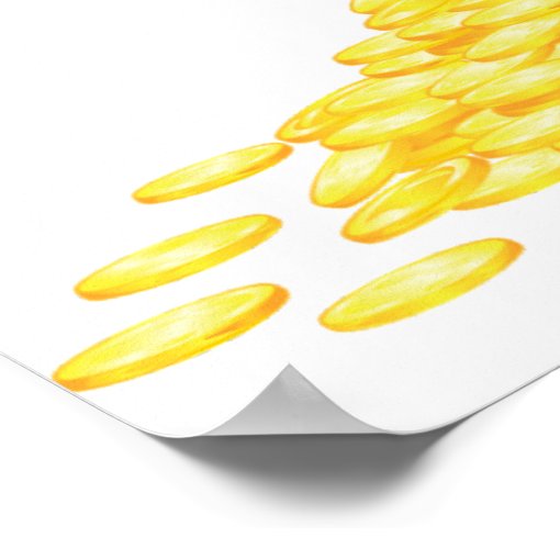 Golden Coins Poster | Zazzle