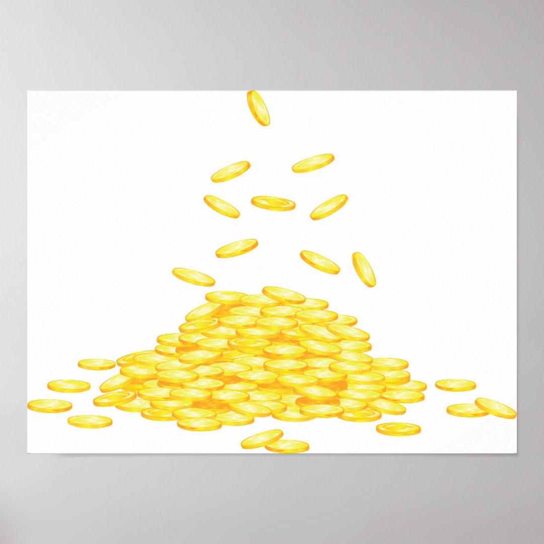 Golden Coins Poster | Zazzle