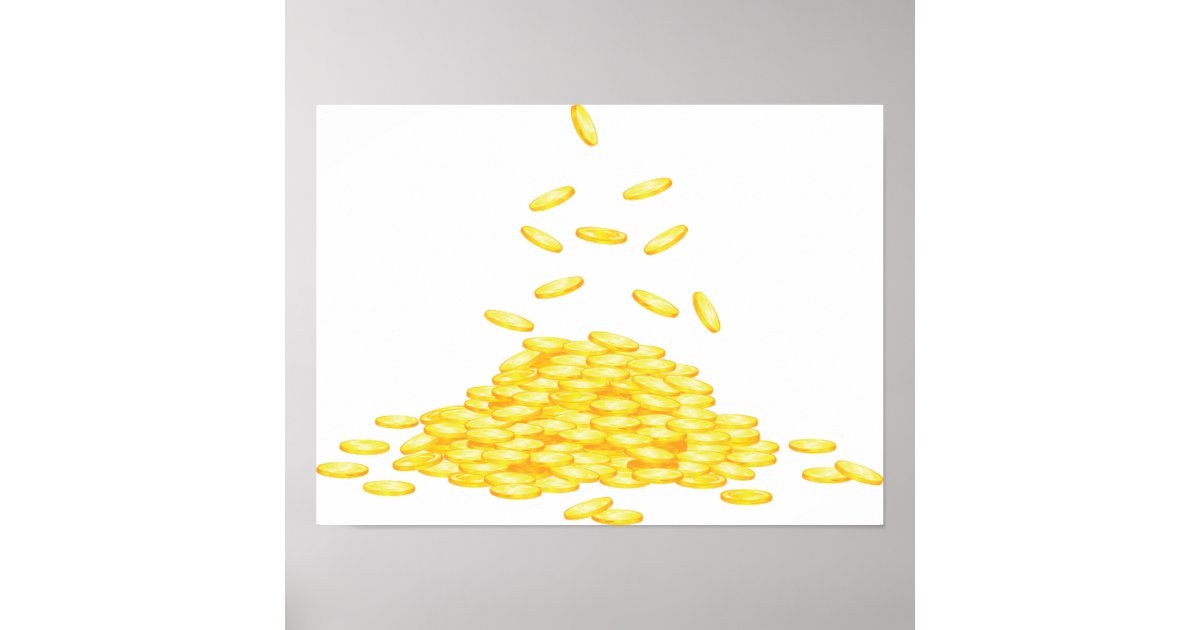 Golden Coins Poster | Zazzle