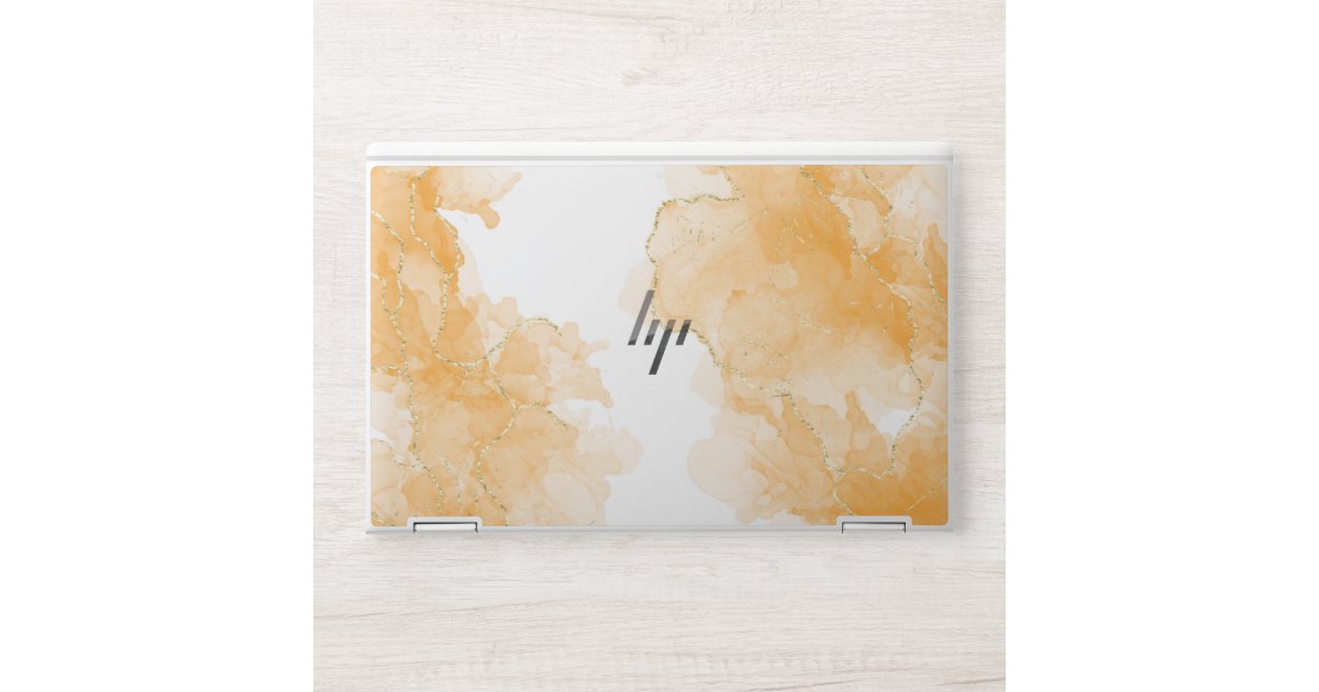 Golden Color HP Laptop Skin | Zazzle