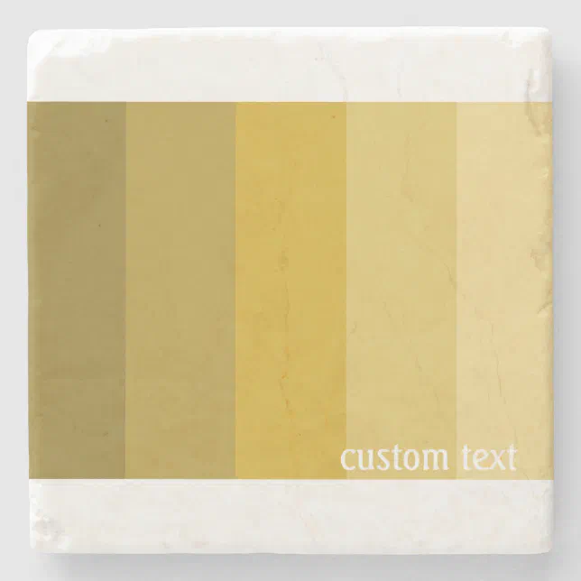 GOLDEN COLOR VERTICAL LINES GOLD STRIPE PALETTE STONE COASTER | Zazzle