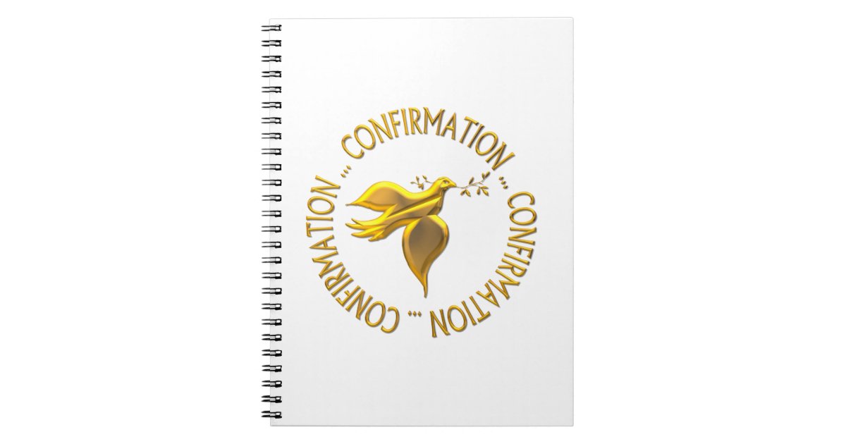 Golden Confirmation and Holy Spirit Notebook | Zazzle