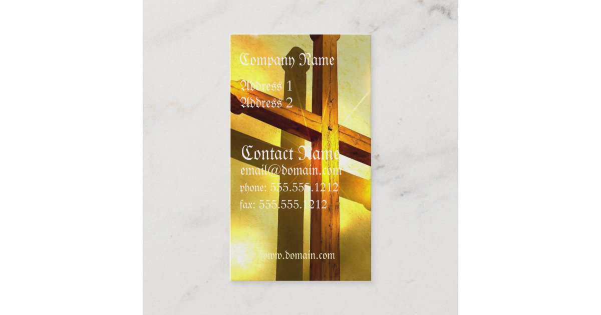 Golden Cross Business Card | Zazzle