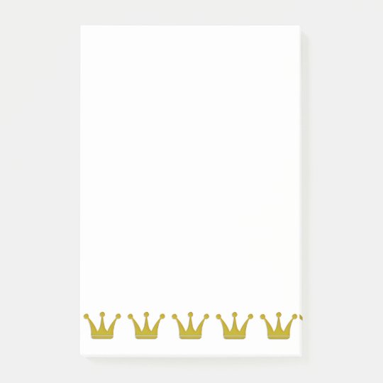 Golden Crowns Border + your ideas Post-it Notes | Zazzle.com