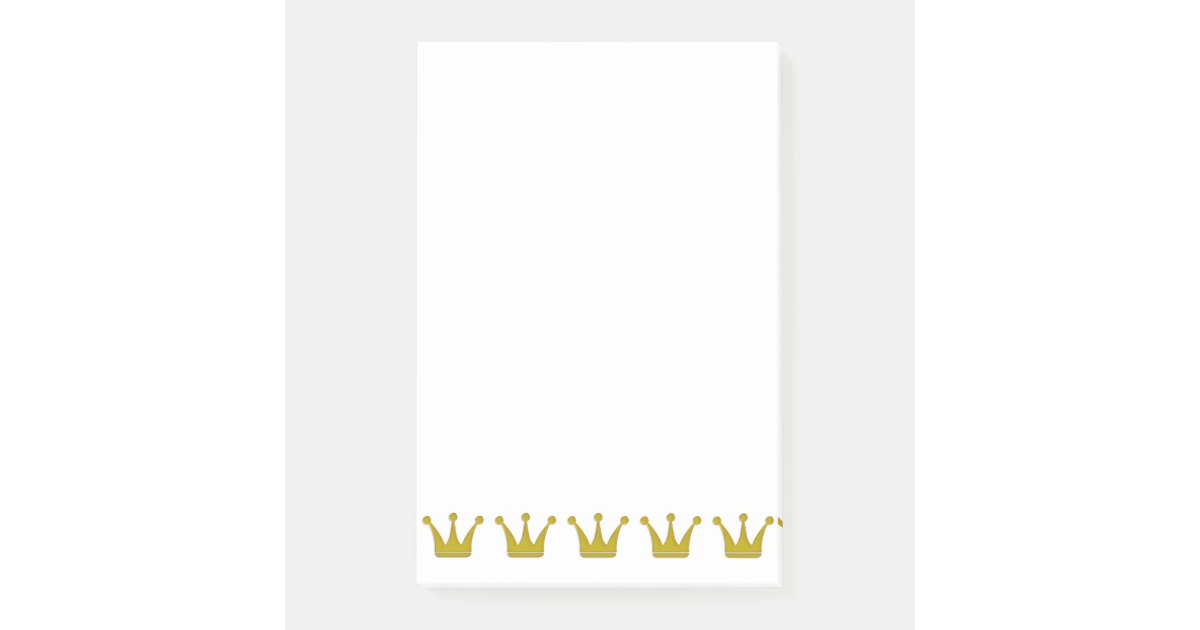Golden Crowns Border + your ideas Post-it Notes | Zazzle