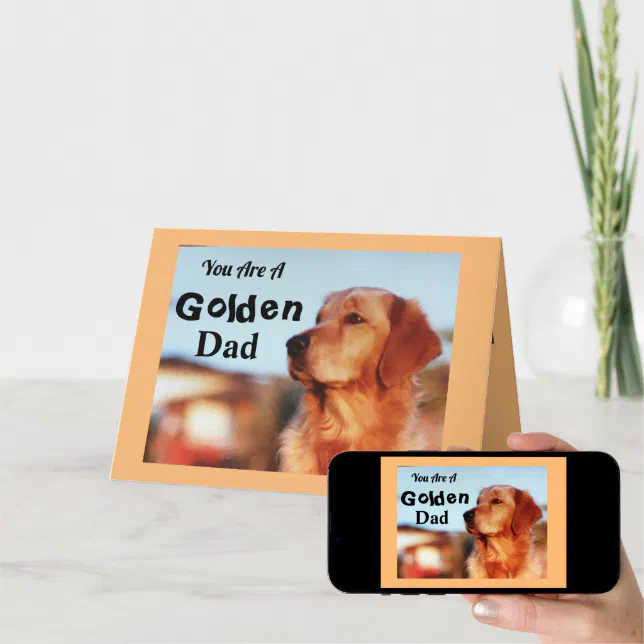 Golden Dad Father Golden Retriever Dog Champion Card | Zazzle
