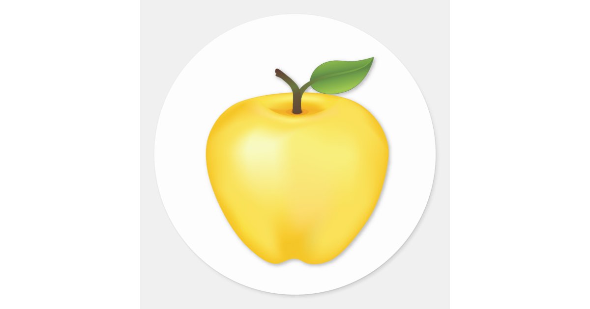 Golden Delicious Apple Sticker | Zazzle
