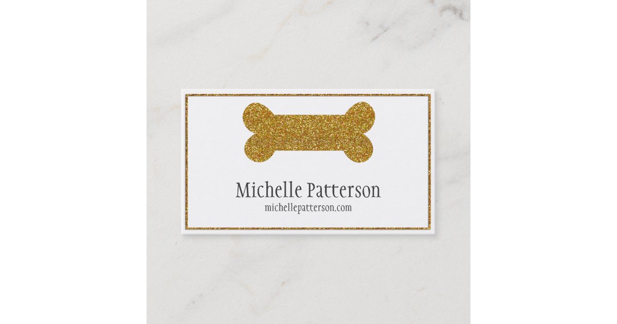 Golden Dog Bone Business Card Design | Zazzle