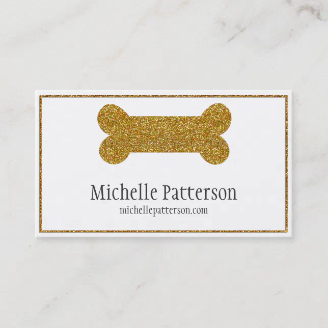 Golden Dog Bone Business Card Design | Zazzle