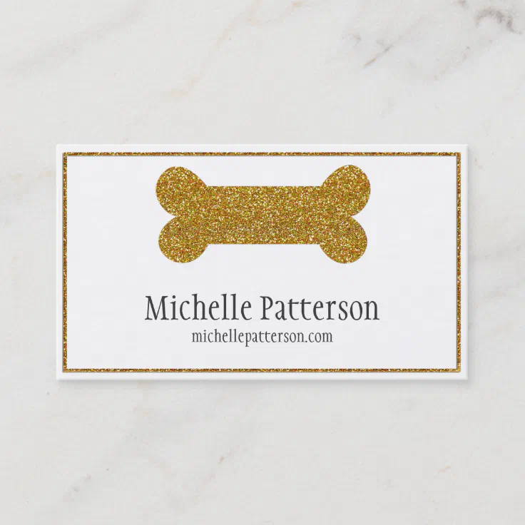 Golden Dog Bone Business Card Design | Zazzle