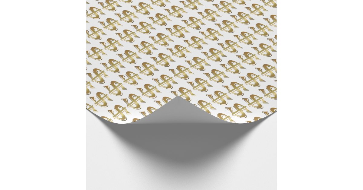 Golden Dollar Sign Wrapping Paper | Zazzle