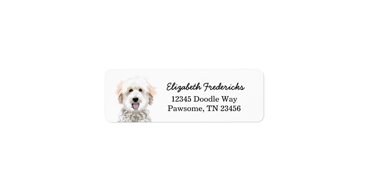Golden Doodle Dog Return Address Labels | Zazzle
