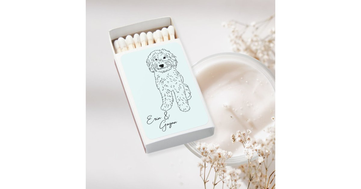 Golden Doodle Wedding Matchbox Favors Matchboxes | Zazzle