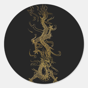 Golden Dragon Stickers | Zazzle
