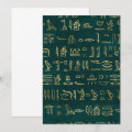 Golden Egyptian Hieroglyphs Typography Egypt Thank You Card | Zazzle