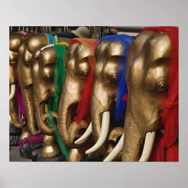 Golden Elephants Poster | Zazzle