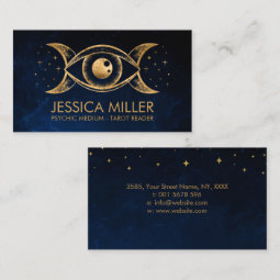 Golden Eye - Triple Moon Business Card | Zazzle