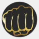 GOLDEN FIST CLASSIC ROUND STICKER | Zazzle