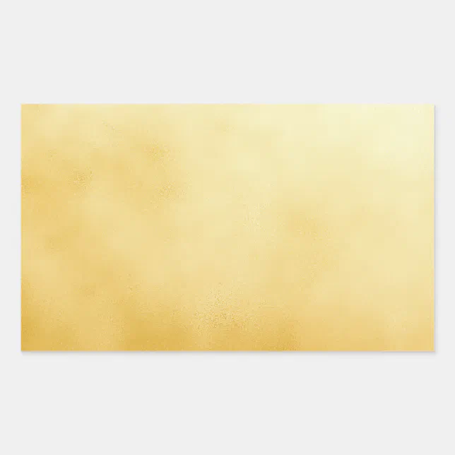 Golden Foil Faux Gold Rectangular Sticker | Zazzle