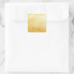 Golden Foil Faux Gold Square Sticker | Zazzle