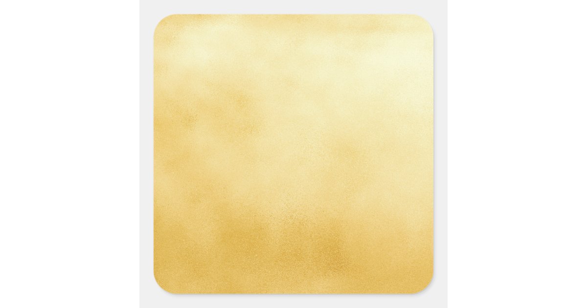 Golden Foil Faux Gold Square Sticker | Zazzle