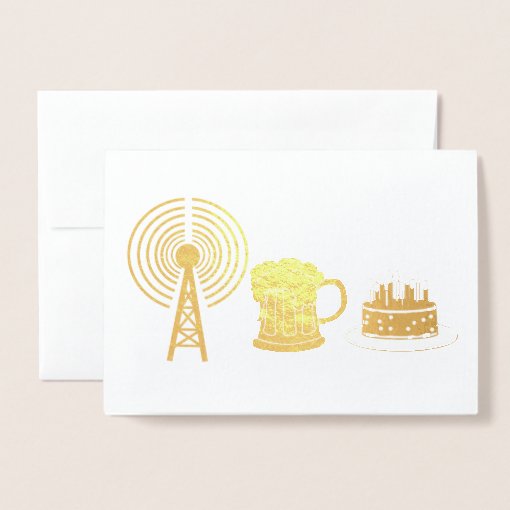 Golden Foiled Ham Radio Birthday Card | Zazzle Golden Foiled Ham Radio Birthday Card | Zazzle