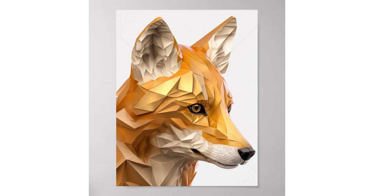 Golden Fox Poster | Zazzle