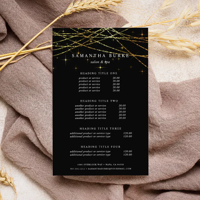 Golden Garland Pricing & Services Flyer | Zazzle