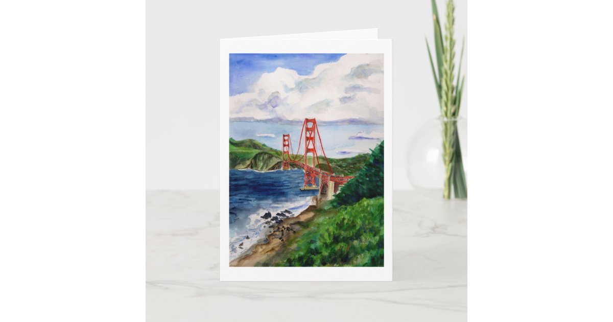 Golden Gate Bridge Greeting Card | Zazzle