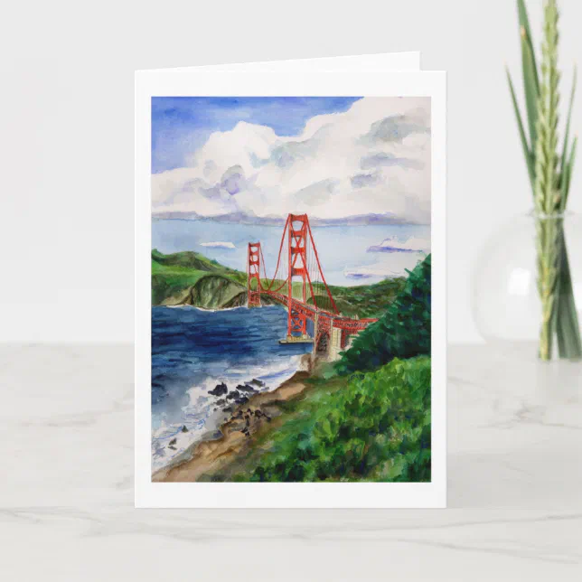Golden Gate Bridge Greeting Card | Zazzle