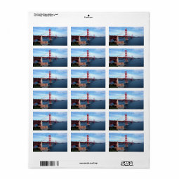 Golden Gate Bridge Label | Zazzle