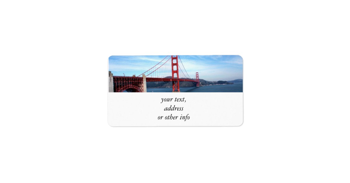 Golden Gate Bridge Label | Zazzle