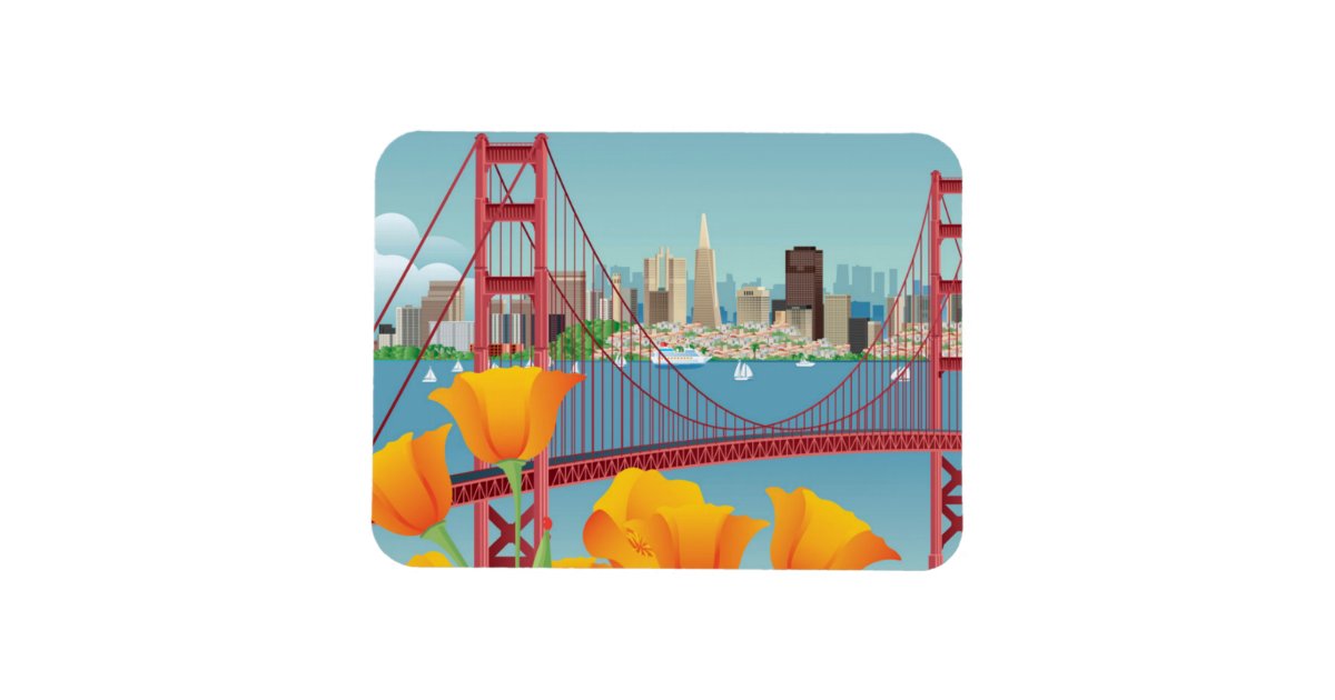 Golden Gate Bridge | San Francisco, CA Magnet | Zazzle