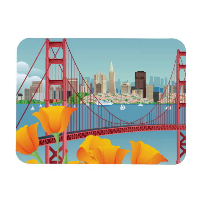 Golden Gate Bridge | San Francisco, CA Magnet | Zazzle