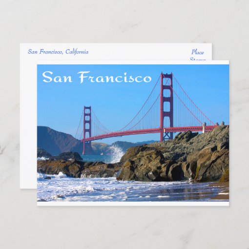 Golden Gate Bridge San Francisco CA Postcard | Zazzle