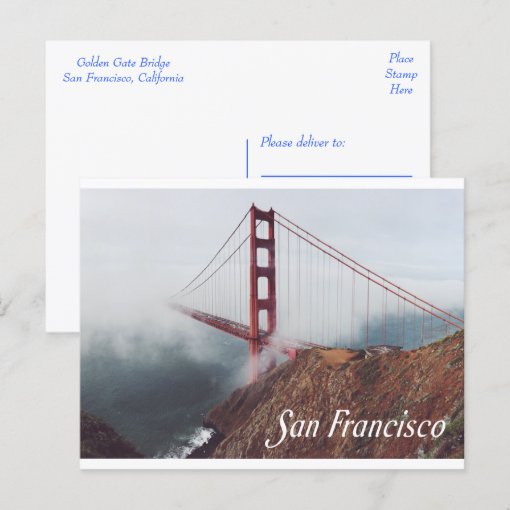Golden Gate Bridge, San Francisco, California, USA Postcard | Zazzle