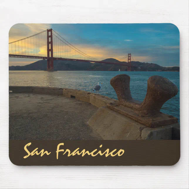 Golden Gate Sunset Mouse Pad | Zazzle