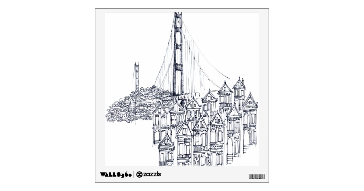 Golden Gate Wall Sticker | Zazzle